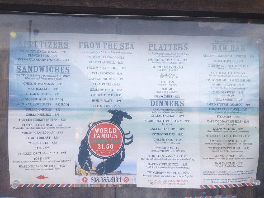 Menu at Sesuit Harbor Cafe, Dennis, 357 Sesuit Neck Rd