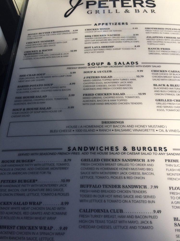 Menu at J.R. Cash's Grill & Bar, Mount Holly