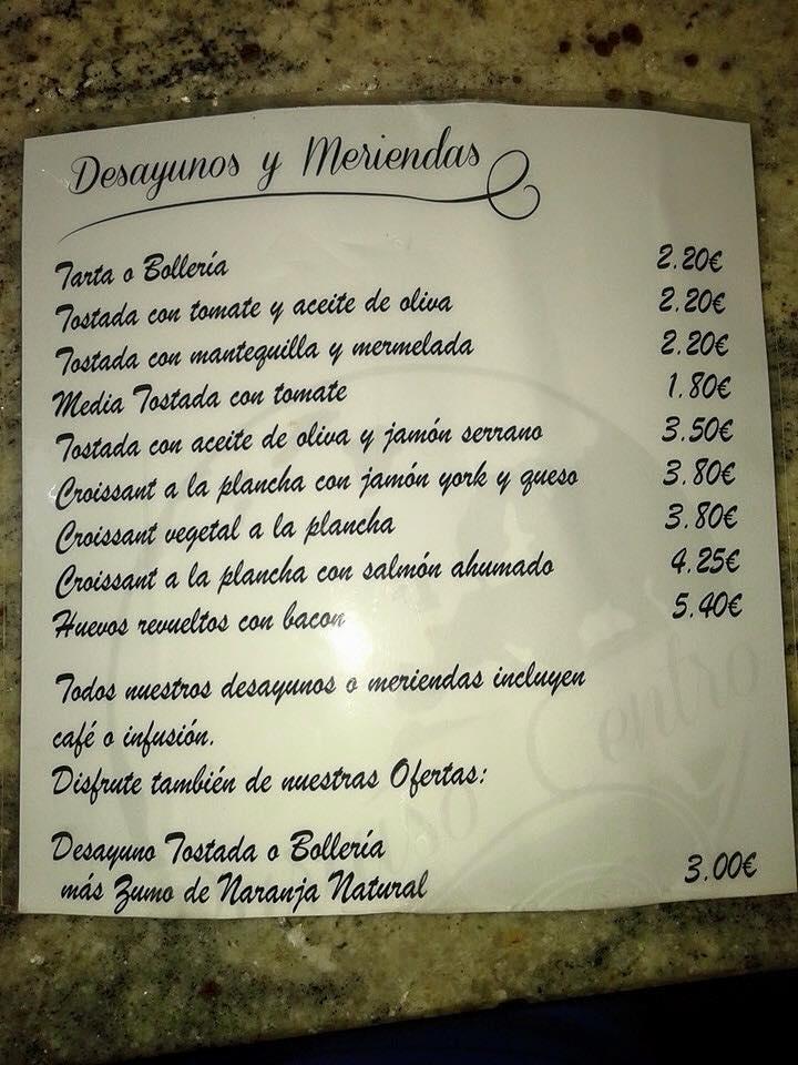 Menu at La Posada pub & bar, Pinto
