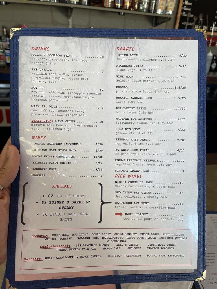 Menu at The Standard Covington pub & bar, Covington