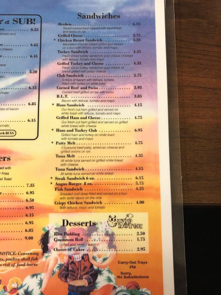 Menu at Heritage Coney Island restaurant, Taylor