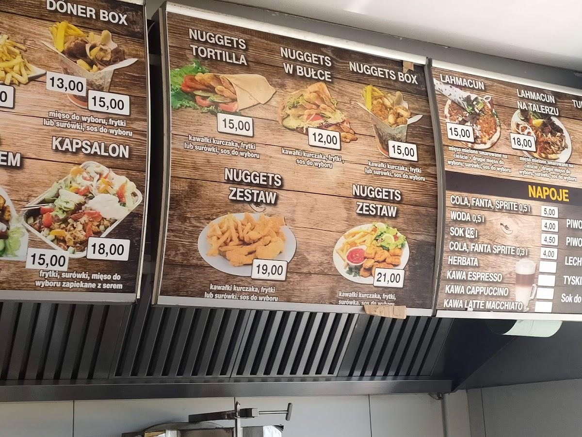 Menu at Star Kebab restaurant, Nowy Targ