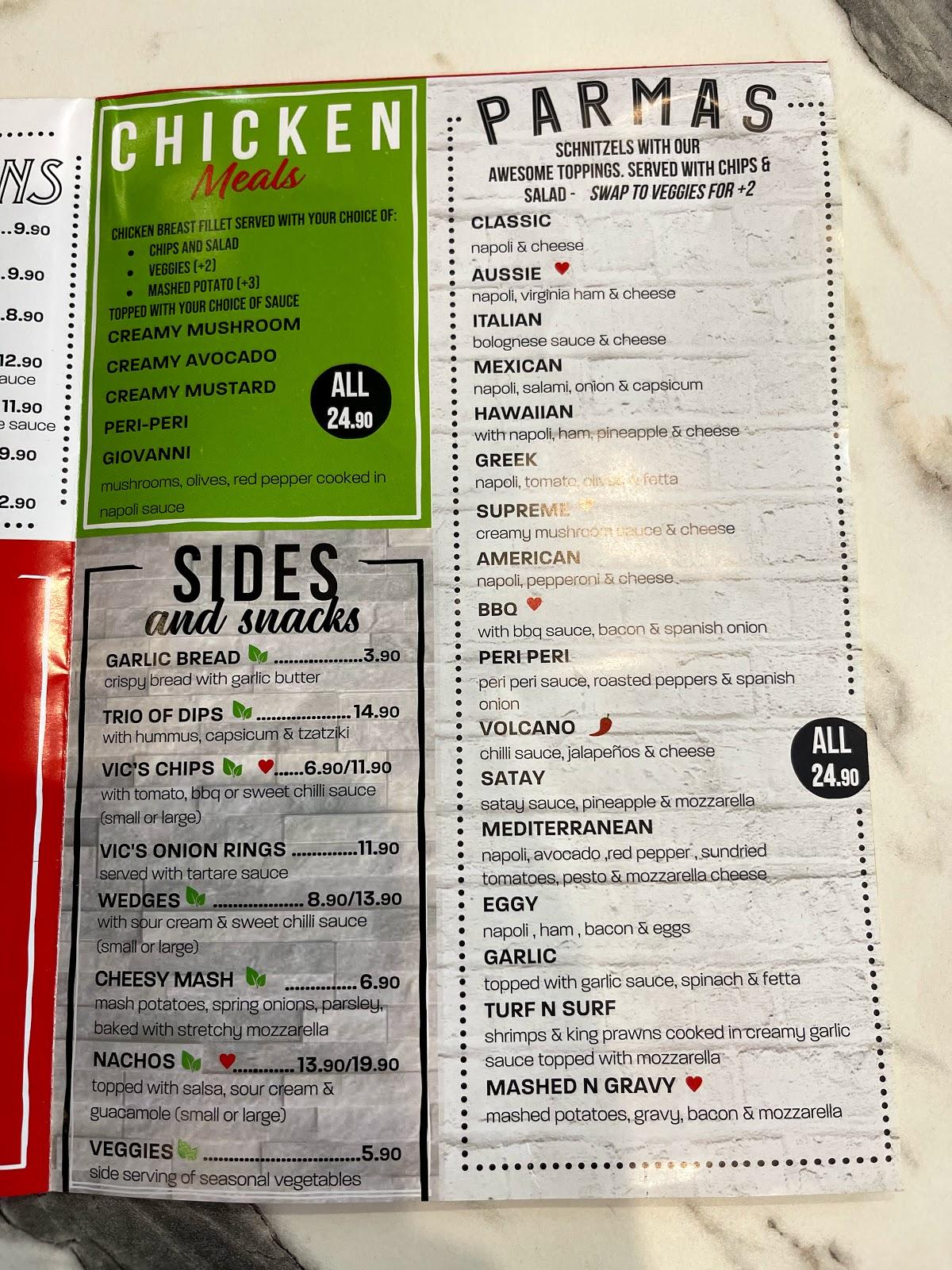 Carta del restaurante Victoria’s Pizza ‘N’ Beyond - Werribee, Werribee