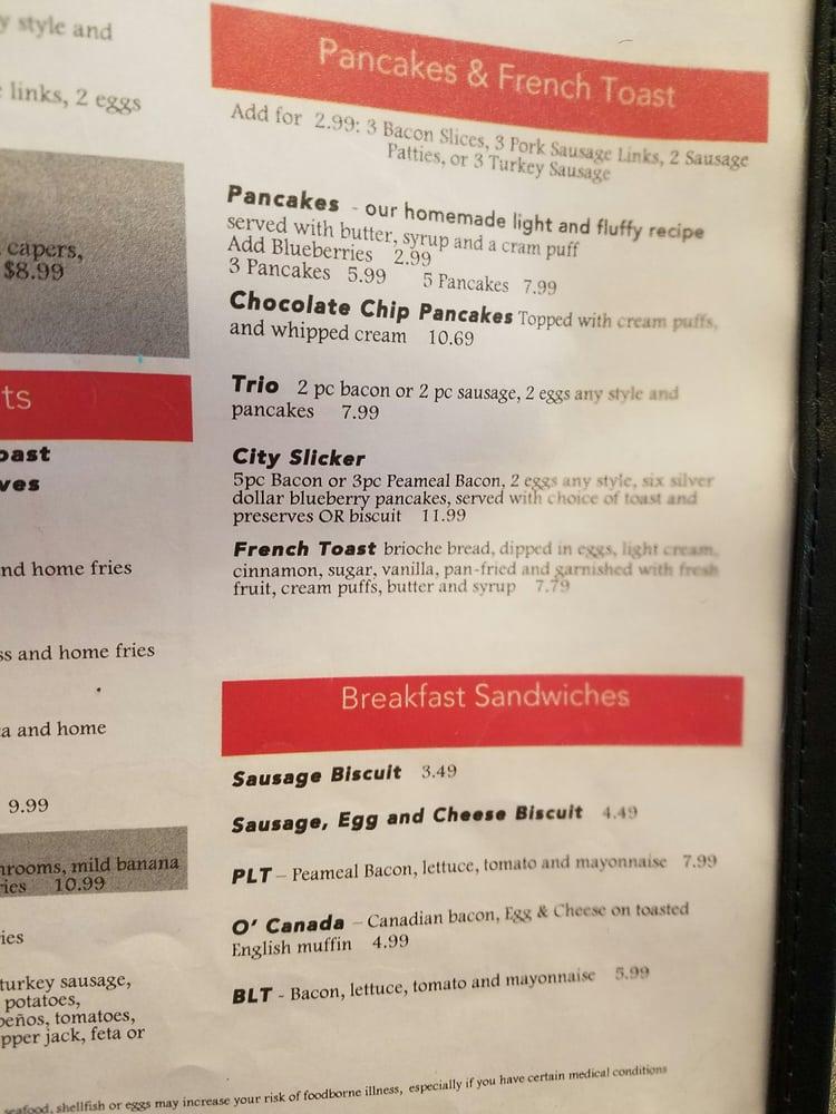 Menu at Maple Leaf Diner restaurant, Dallas
