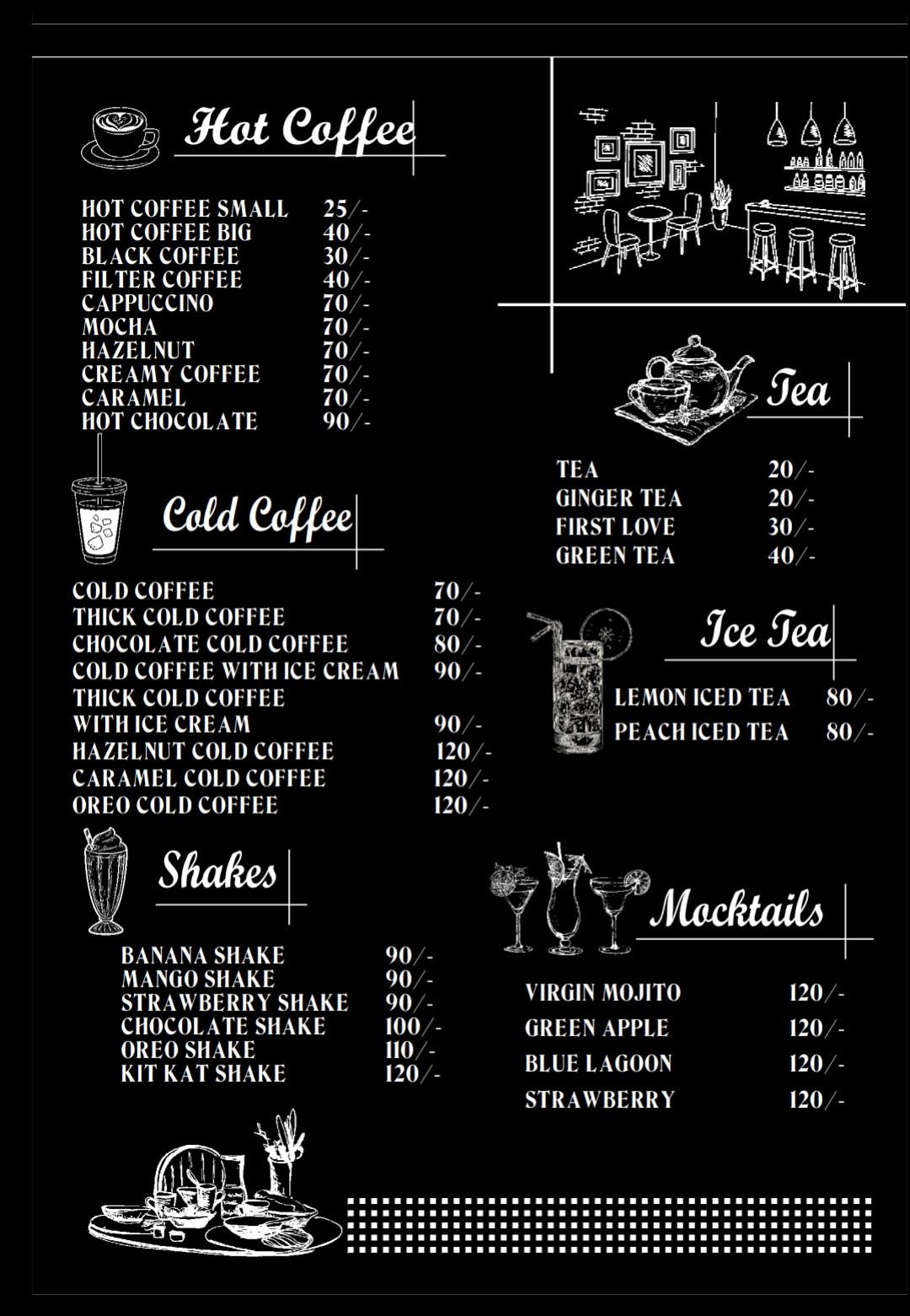 Menu at THE COFFEE LANE, Indore