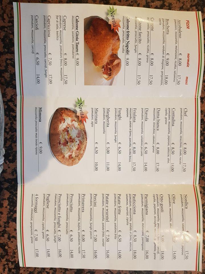 Menu da Trattoria pizzeria La Boschetta da Checco, San Valentino