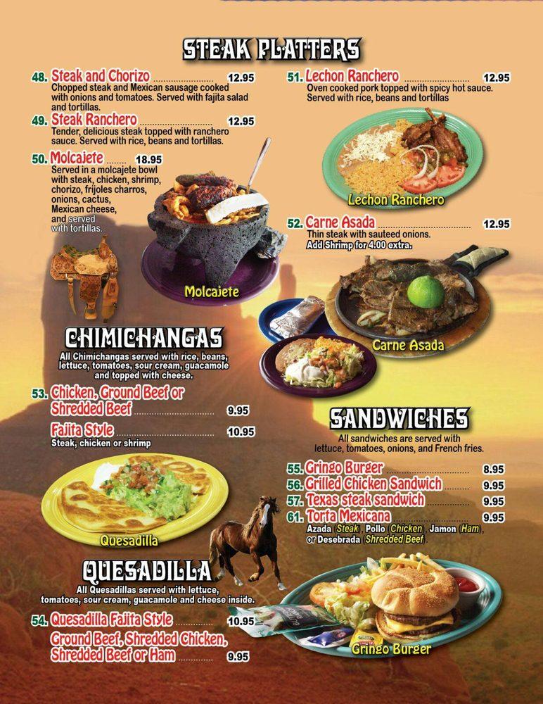 Menu at El Rodeo Mexican Restaurant - Robertsdale, Robertsdale