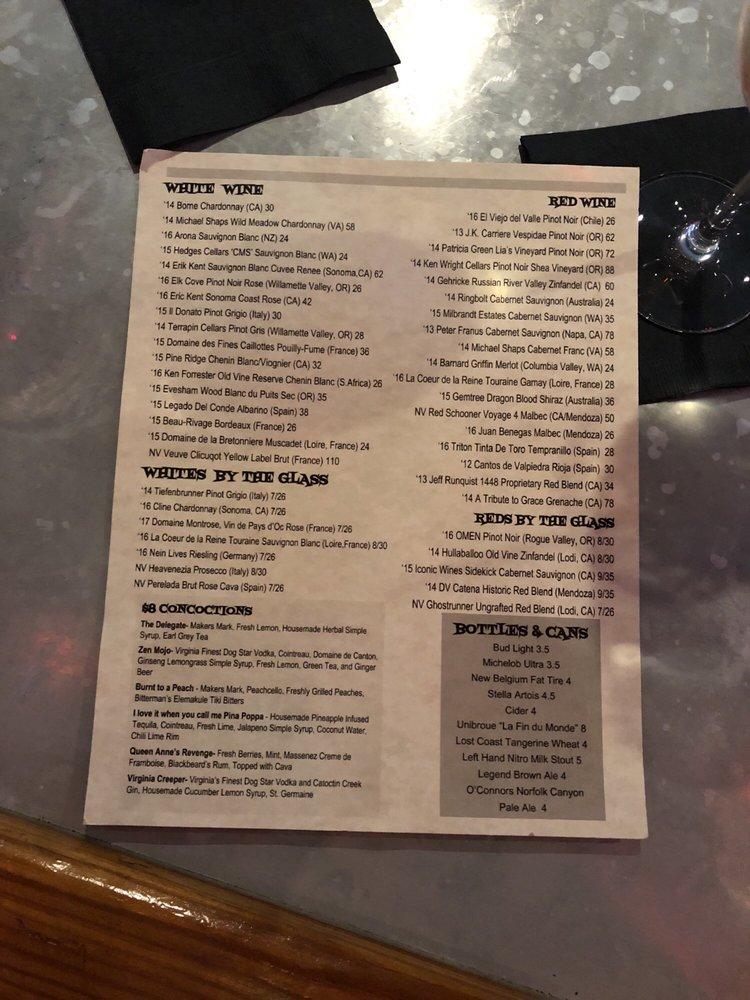 Menu at Kismet Bistro restaurant, Newport News