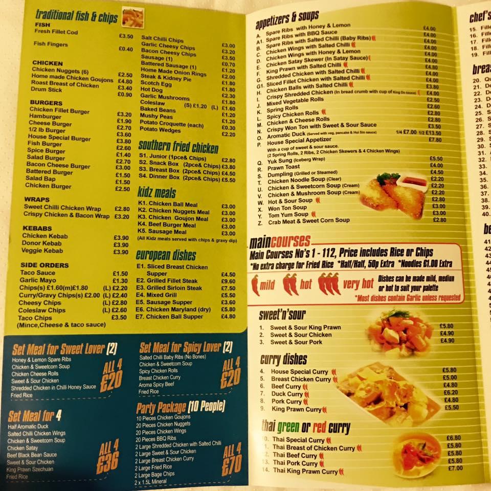 Menu at Lin's Takeaway - Armagh restaurant, Armagh