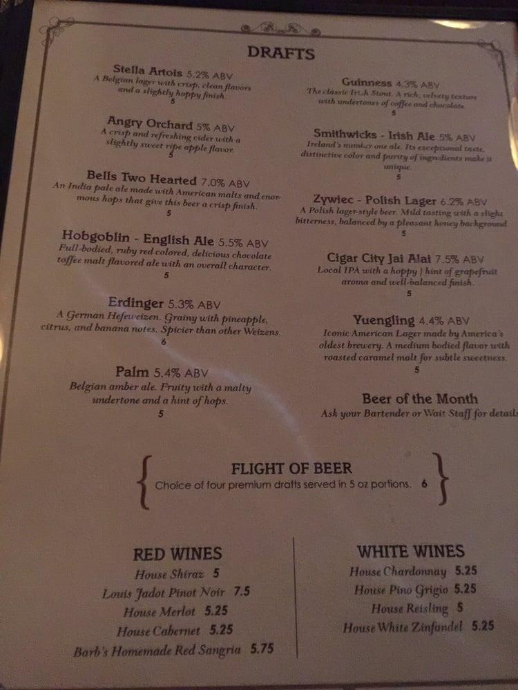 Menu at Stone Soup Cafe & Pub, Saint Petersburg