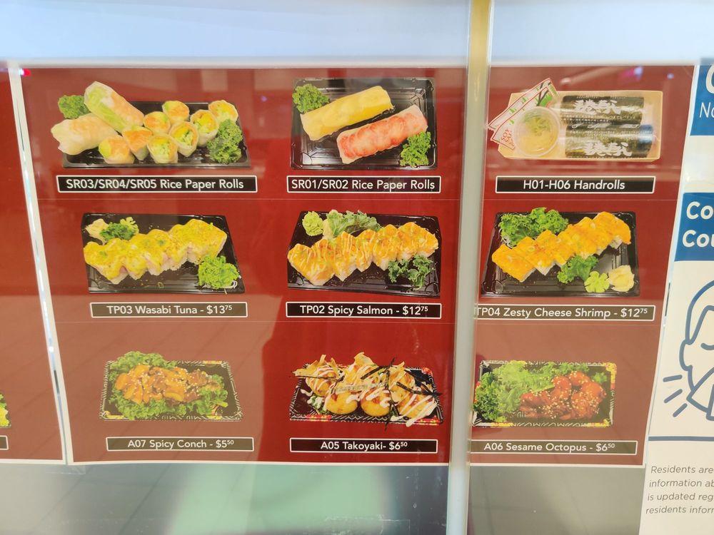 Menu at Sushi Taro restaurant, Markham