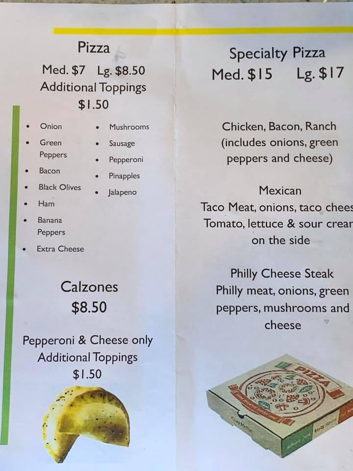 Menu at Bulldog Station restaurant, West Union