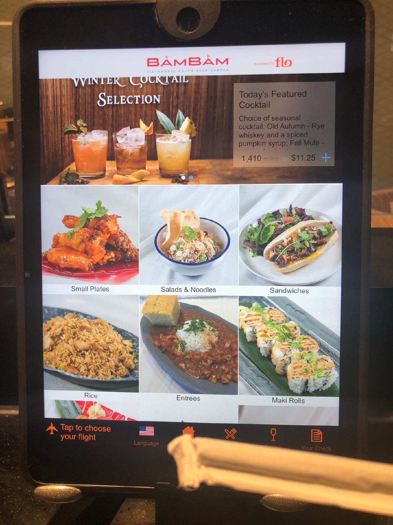 Menu at Bam Bam restaurant, Houston