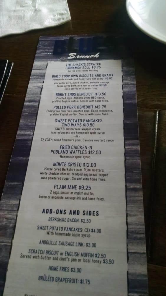 Menu at Smoke Shack BBQ, Milwaukee, 332 N Milwaukee St