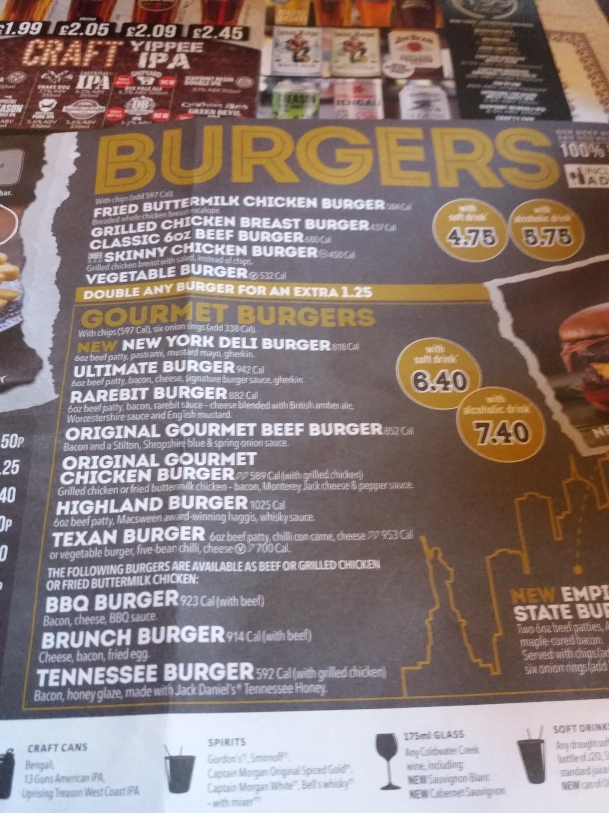 Menu at The Counting House - JD Wetherspoon pub & bar, Dundee