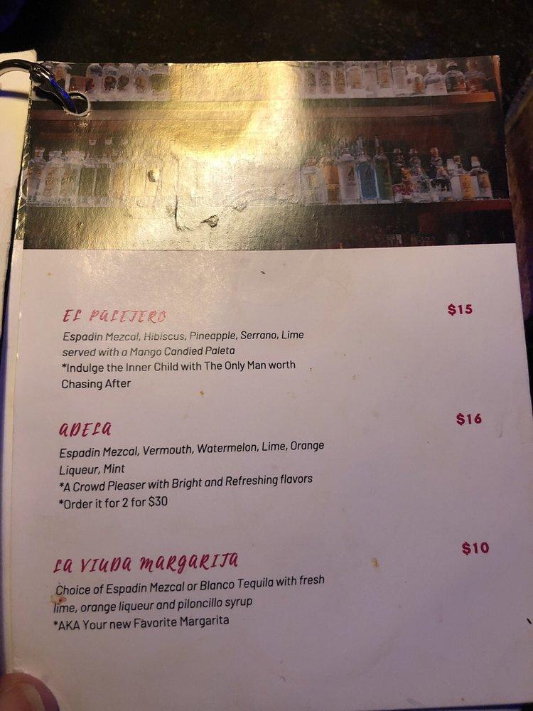 Menu at La Viuda Negra pub & bar, Dallas