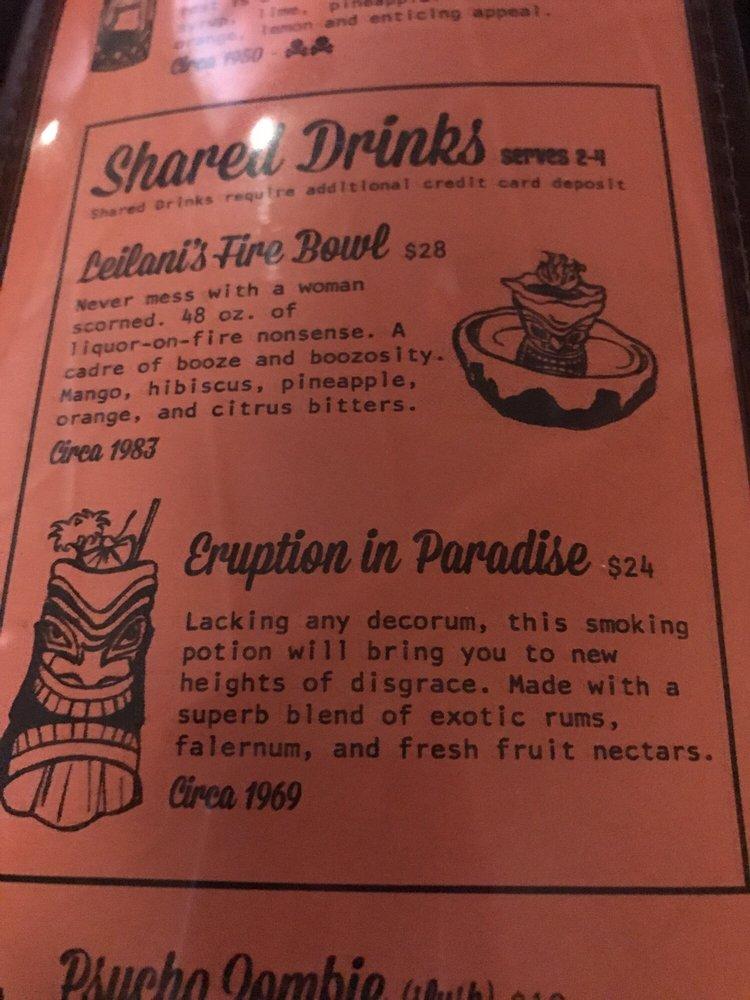 Menu at Psycho Suzi's Motor Lounge pub & bar, Minneapolis, Marshall St NE