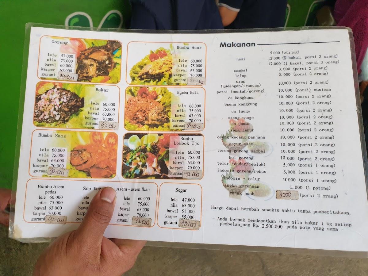 Menu at Pemancingan Barokah, Semarang