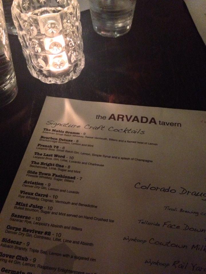 Menu at The Arvada Tavern pub & bar, Arvada