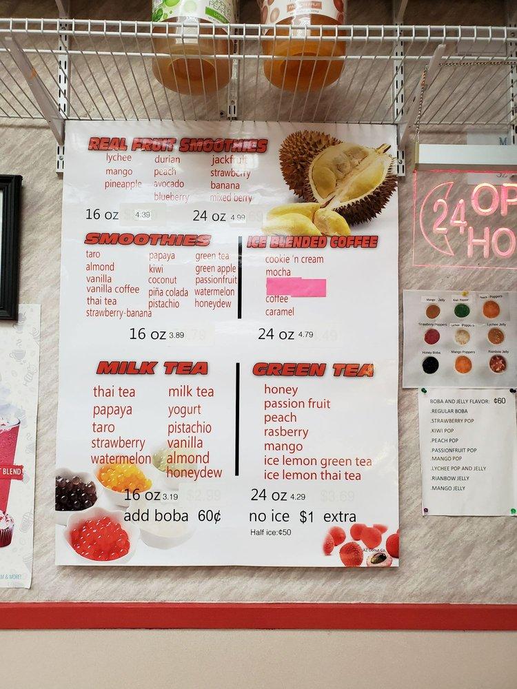 Menu at Arizona Donut Co. restaurant, Tempe