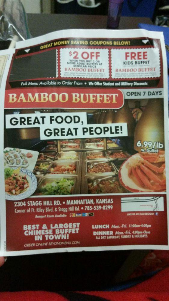Carta del restaurante Bamboo Buffet, Manhattan