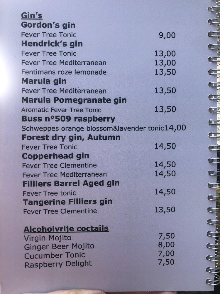 Menu at De Bosduif bvba, Kapellen