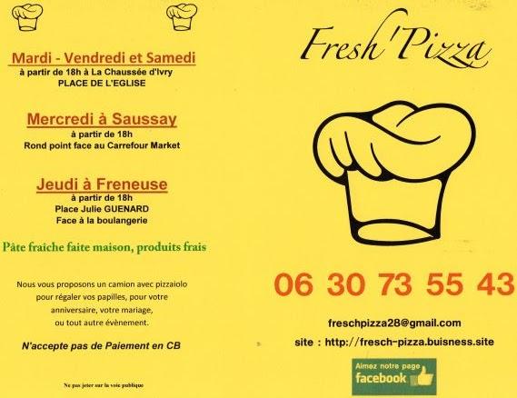 Menu at FRESH ' PIZZA pizzeria, La Chaussée-d'Ivry