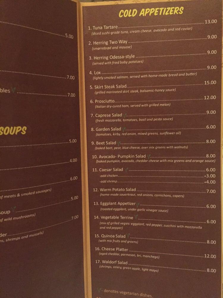 Menu at Hot Potato House restaurant, New York City