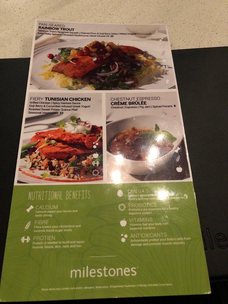 Menu at Milestones pub & bar, Markham, 169 Enterprise Blvd Unit L109