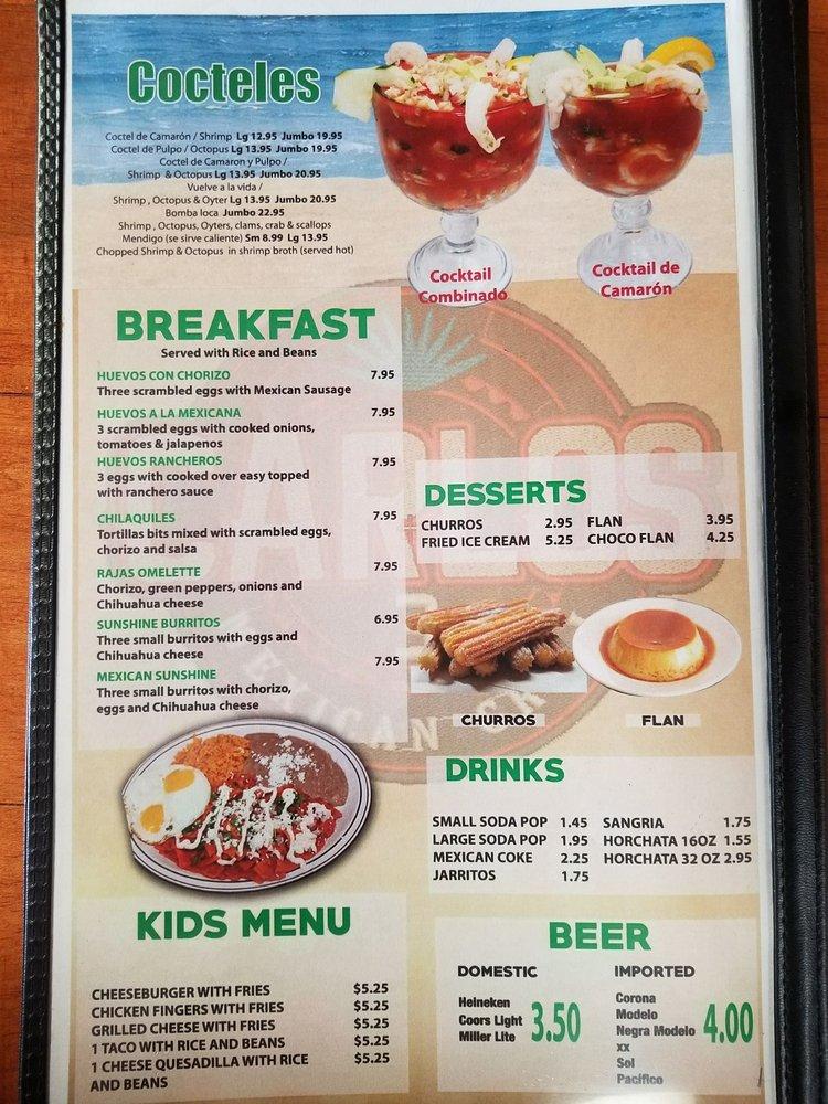 Menu at Chilo's Mexican Grill pub & bar, Crystal Lake
