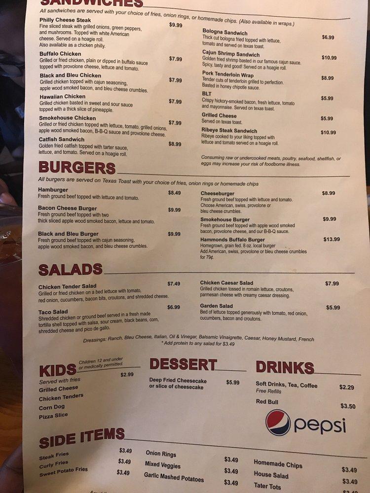 Menu at Arnold's Restaurant, Lumberton, N Roberts Ave