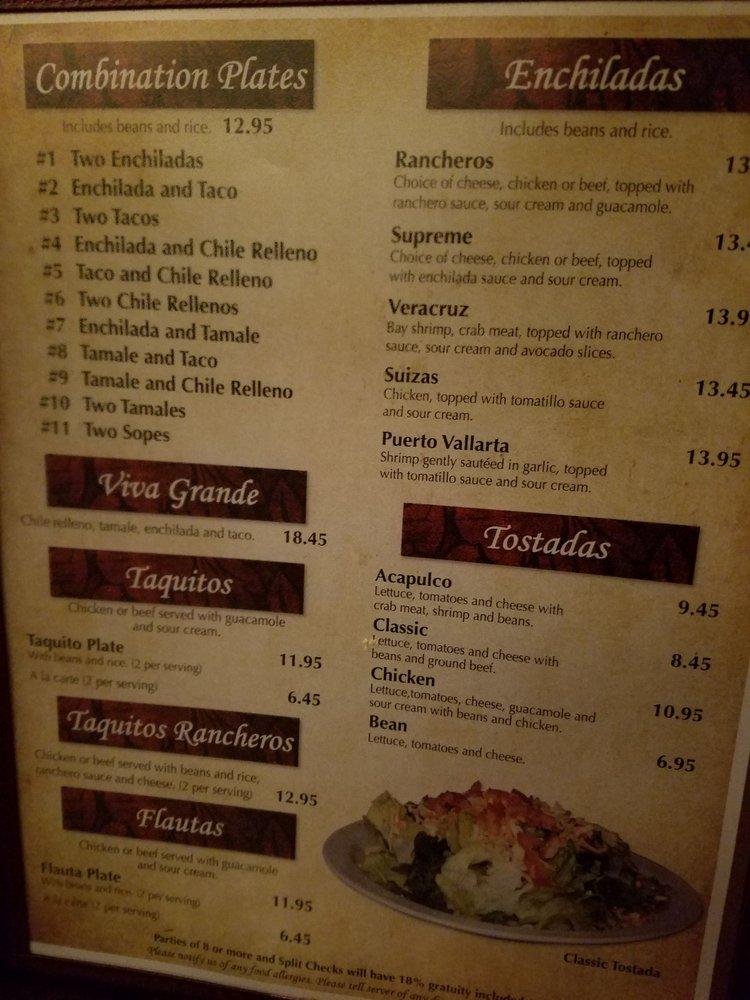 Menu at Mi Cocina Restaurant, Highland, Highland Ave Suite A