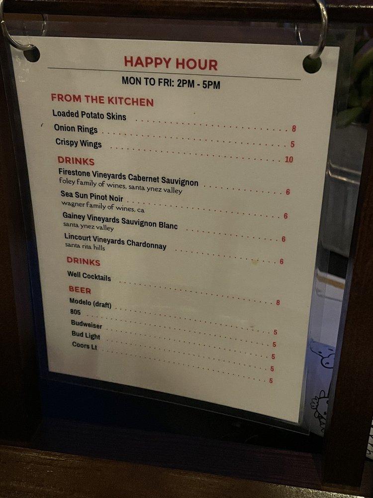 Menu at Timbers Roadhouse BBQ, Goleta