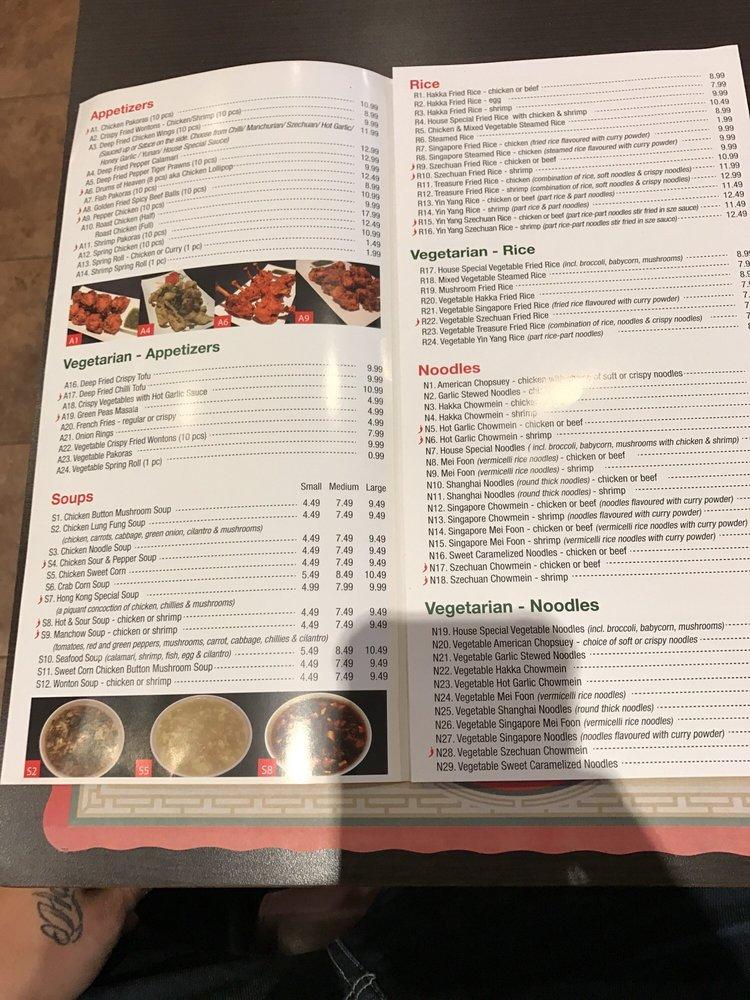 Menu at Hakka Ren restaurant, Mississauga