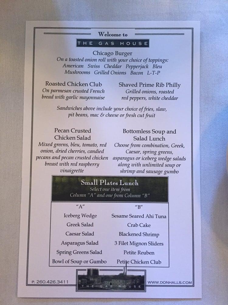 Gas House Grill Menu at Luke Earsman blog