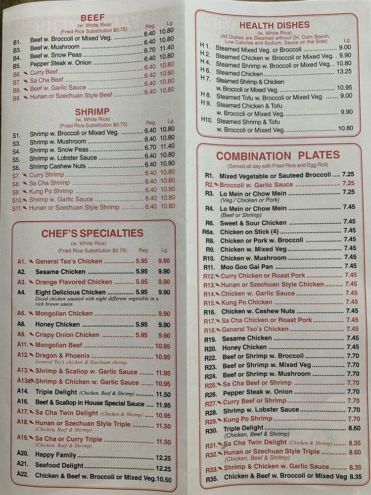 Menu at Lucky Cafe, Gastonia, S New Hope Rd