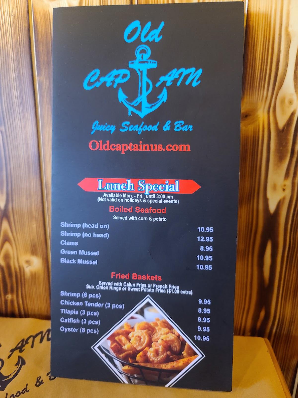 Carta de Old Captain Juicy Seafood & Bar, Baton Rouge