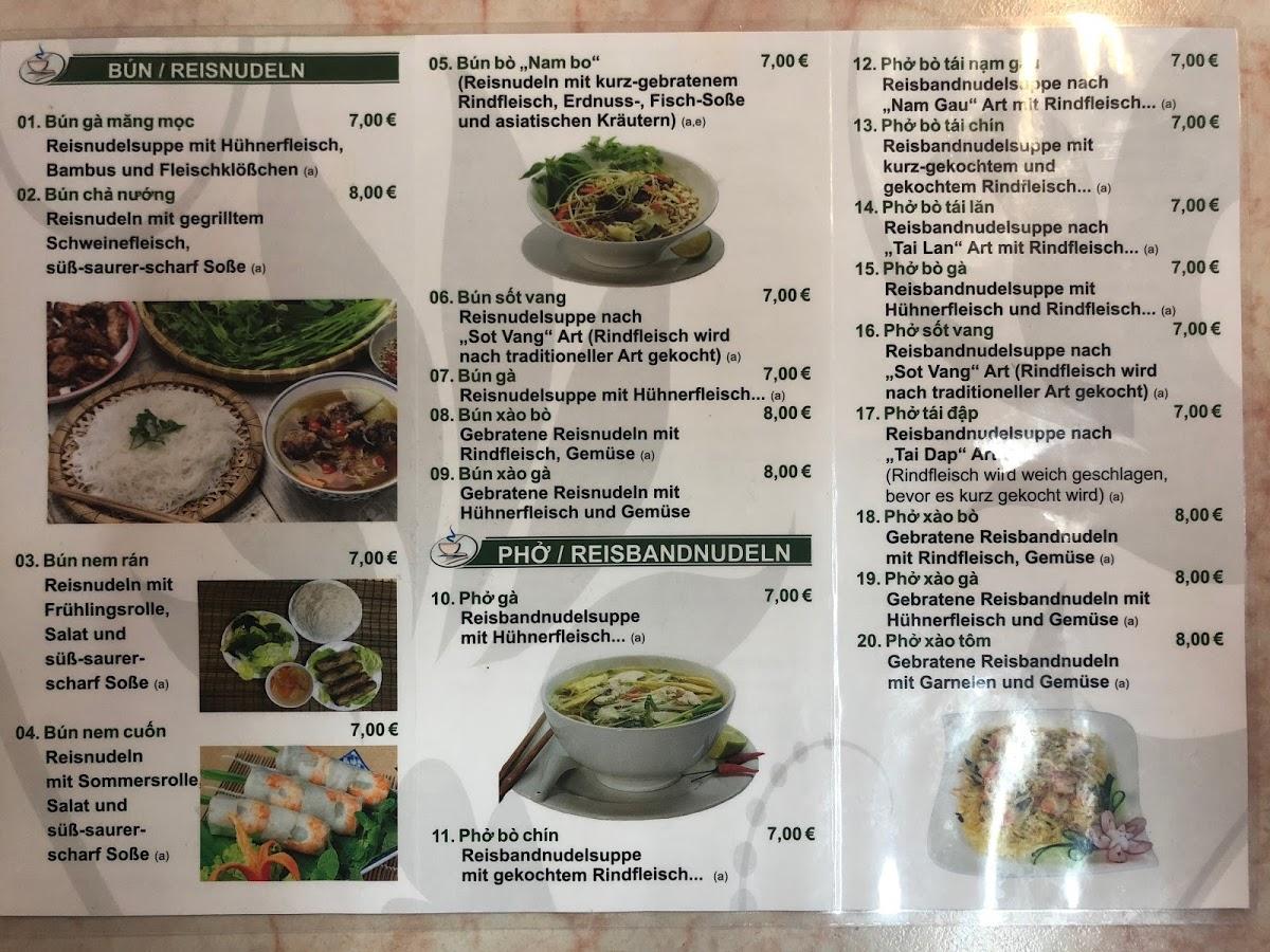 Menu at Phở Bùi - vietnamesische Spezialitäten restaurant, Erfurt