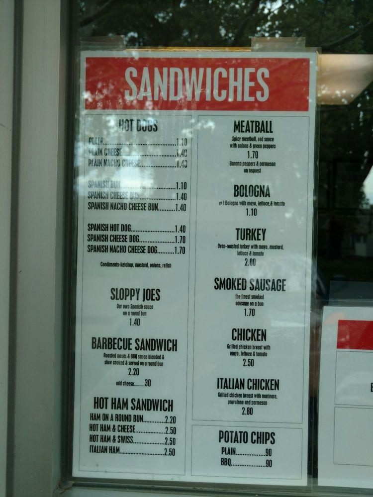 Menu at Sycamore Drive-In restaurant, Logansport