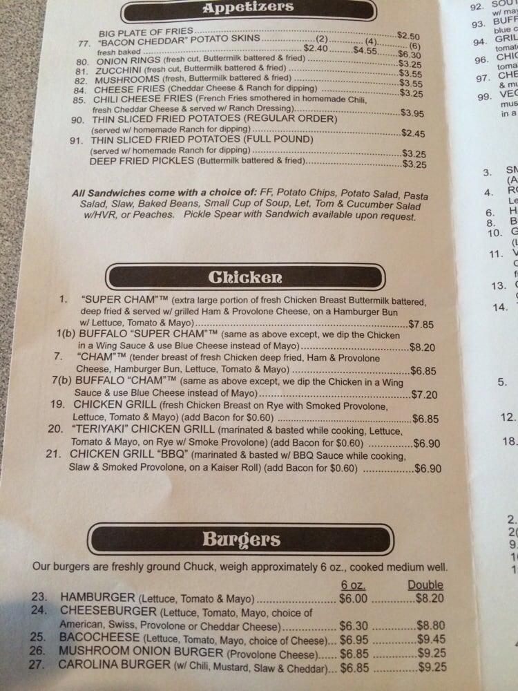 Menu at TJ's Deli & Grill restaurant, Winston-Salem, 5017 Country Club Rd