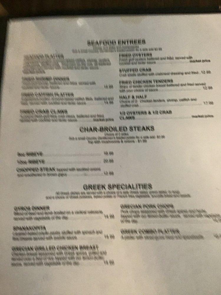 Menu at Country Gentleman steakhouse, Gautier