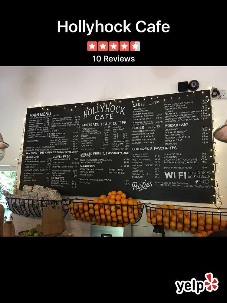 Menu at Hollyhock Cafe, Richmond, 136 Petersham Road