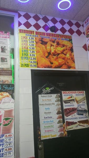 Menu at Kennedy: Chicken and Burgers pizzeria, New York City