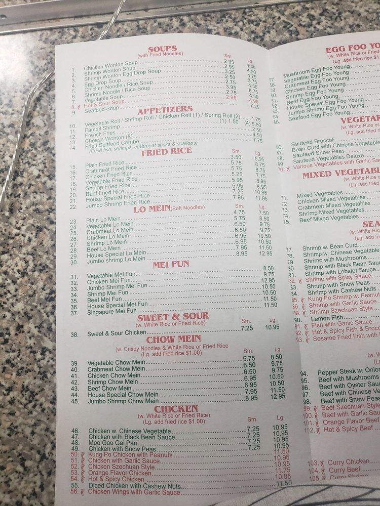 Menu at Amin's Chinese Halal Food restaurant, Newark
