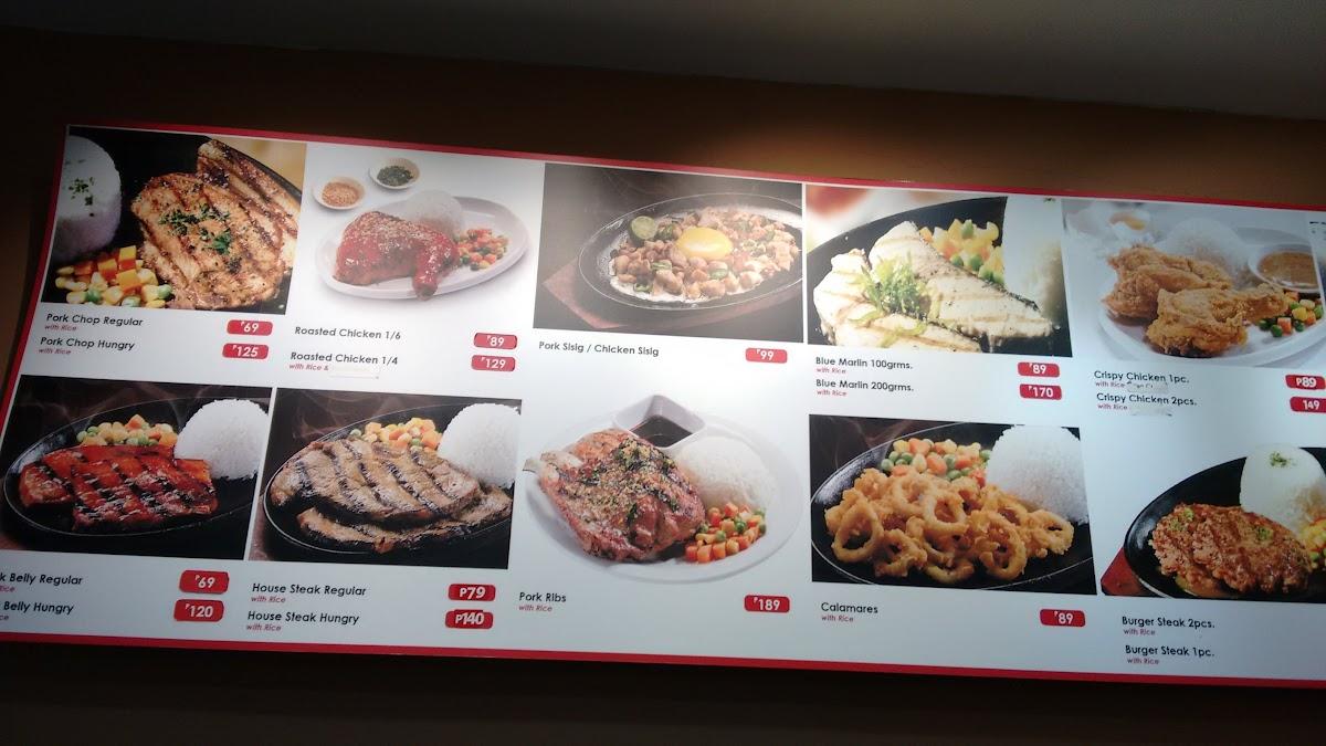 Menu at Jonie's Sizzlers & Roast restaurant, Mandaue City, Insular Square
