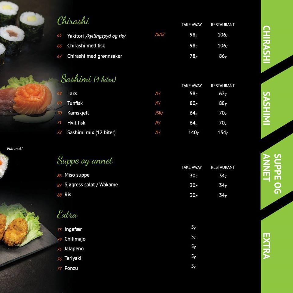 Menu at Sushi Way Ålgård restaurant, Ålgård
