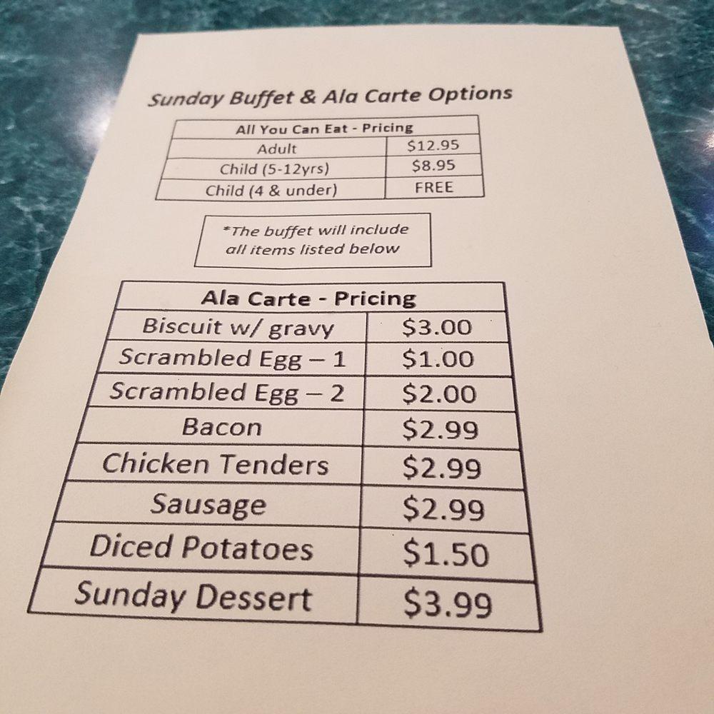 Menu at Trish's Red Bird Cafe, Dayton