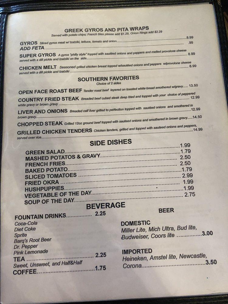 Menu at Country Gentleman steakhouse, Gautier