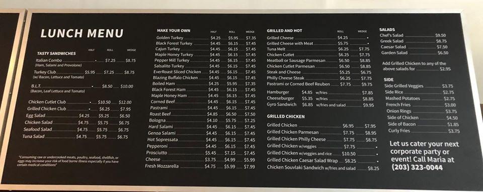 Menu at Landmark Square Cafe Inc, Stamford, 4 Landmark Square #110