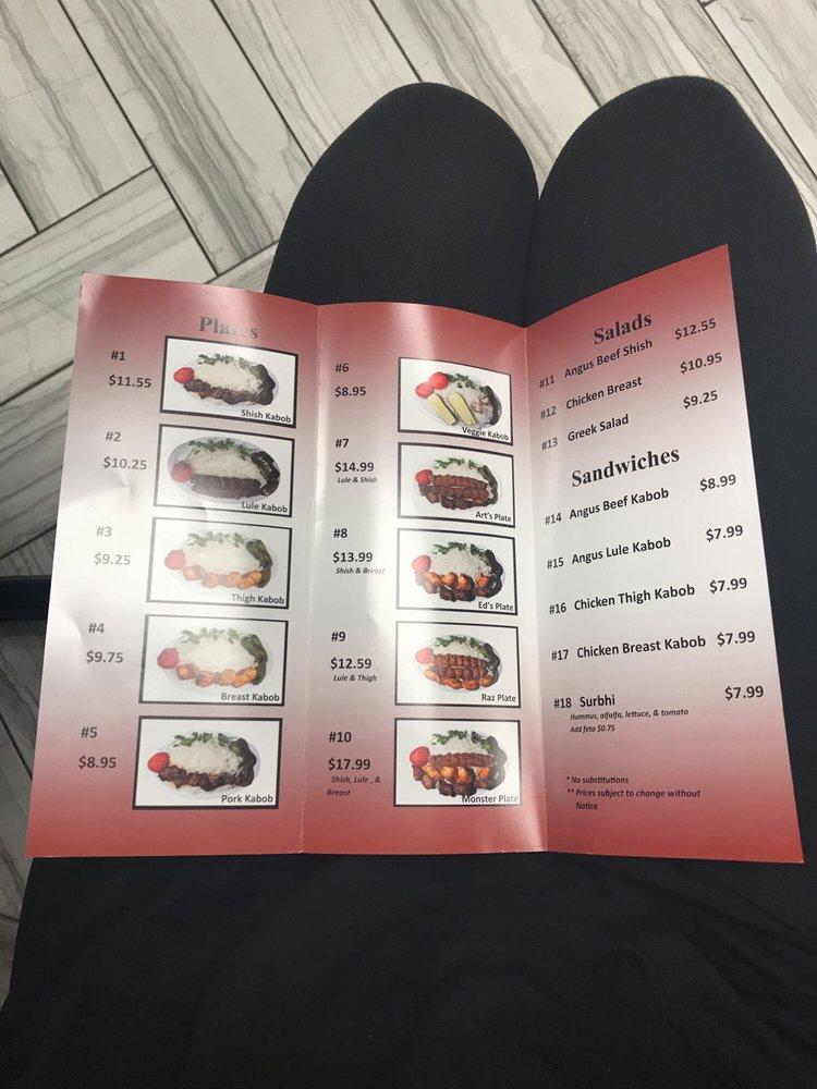 Menu at Let's Eat restaurant, Los Angeles